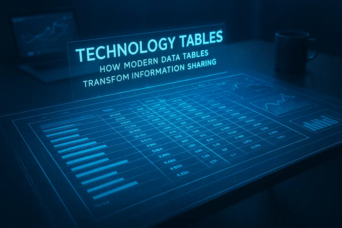 Technology Tables: Smarter Data for the Digital Age